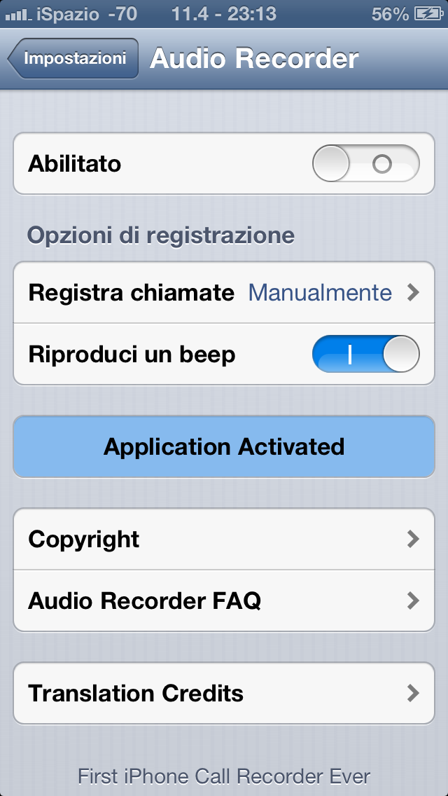 Come registrare una telefona sull'iPhone con Audio Recorder | iSpazio ...