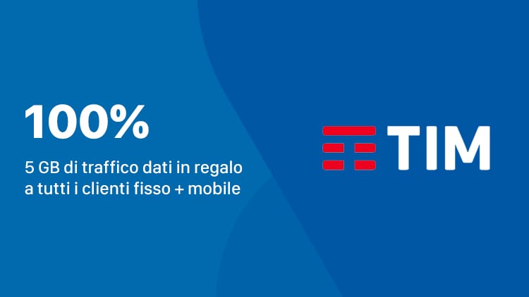 TIM 100% regala 5 GB ai clienti con linea fissa e mobile | iSpazio