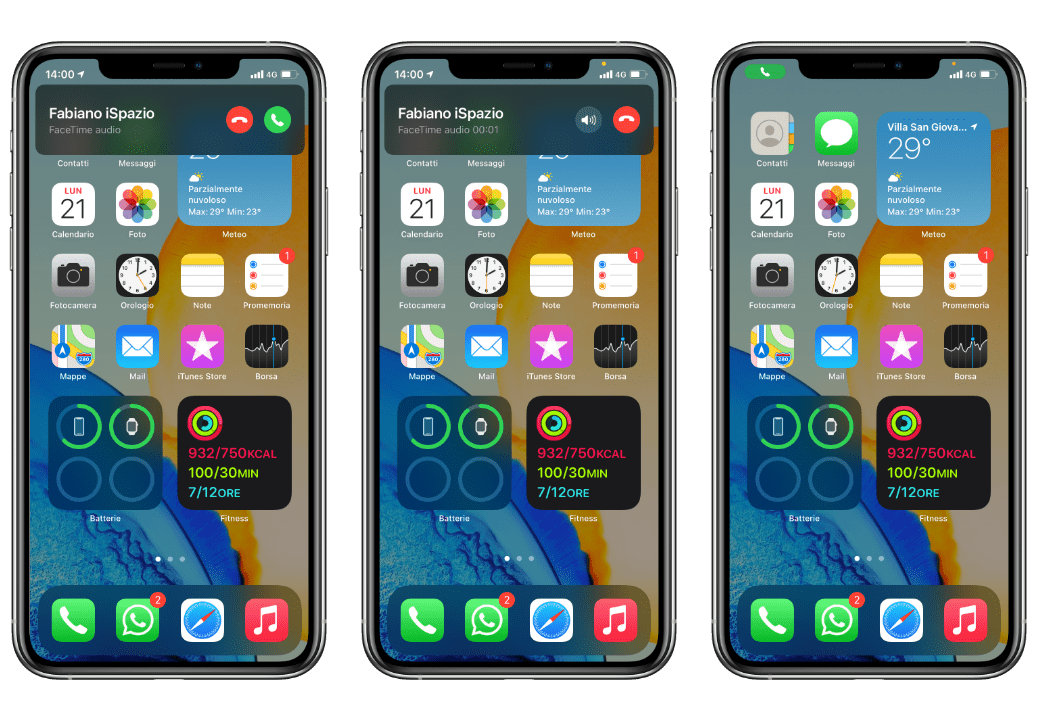 iOS 14: come funziona l'interfaccia di chiamata compatta su iPhone